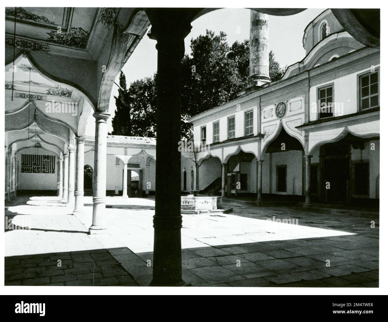 Study courtyard in one of the mosques in Bursa. Original caption: Study ...