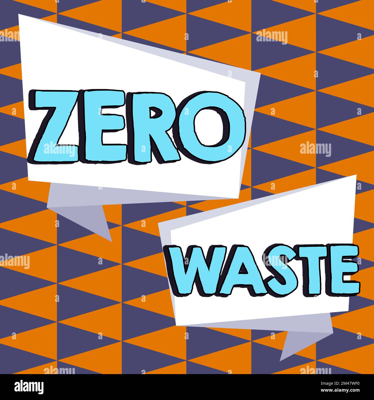 Text caption presenting Zero Waste. Conceptual photo industrial ...