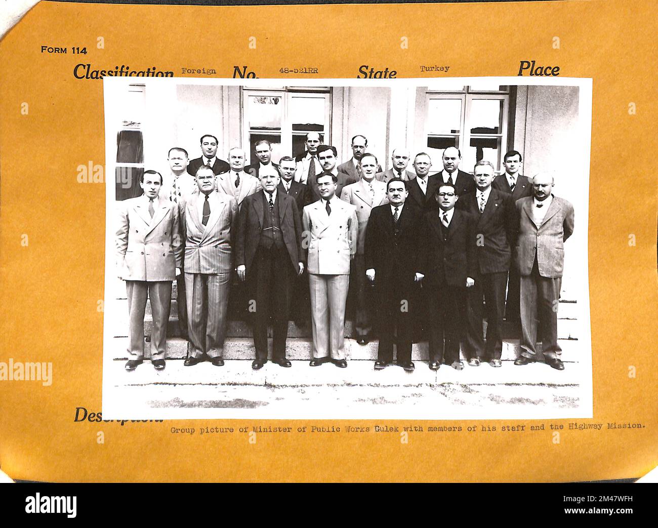 Group picture of Minister of Public Works. Original caption: Group ...