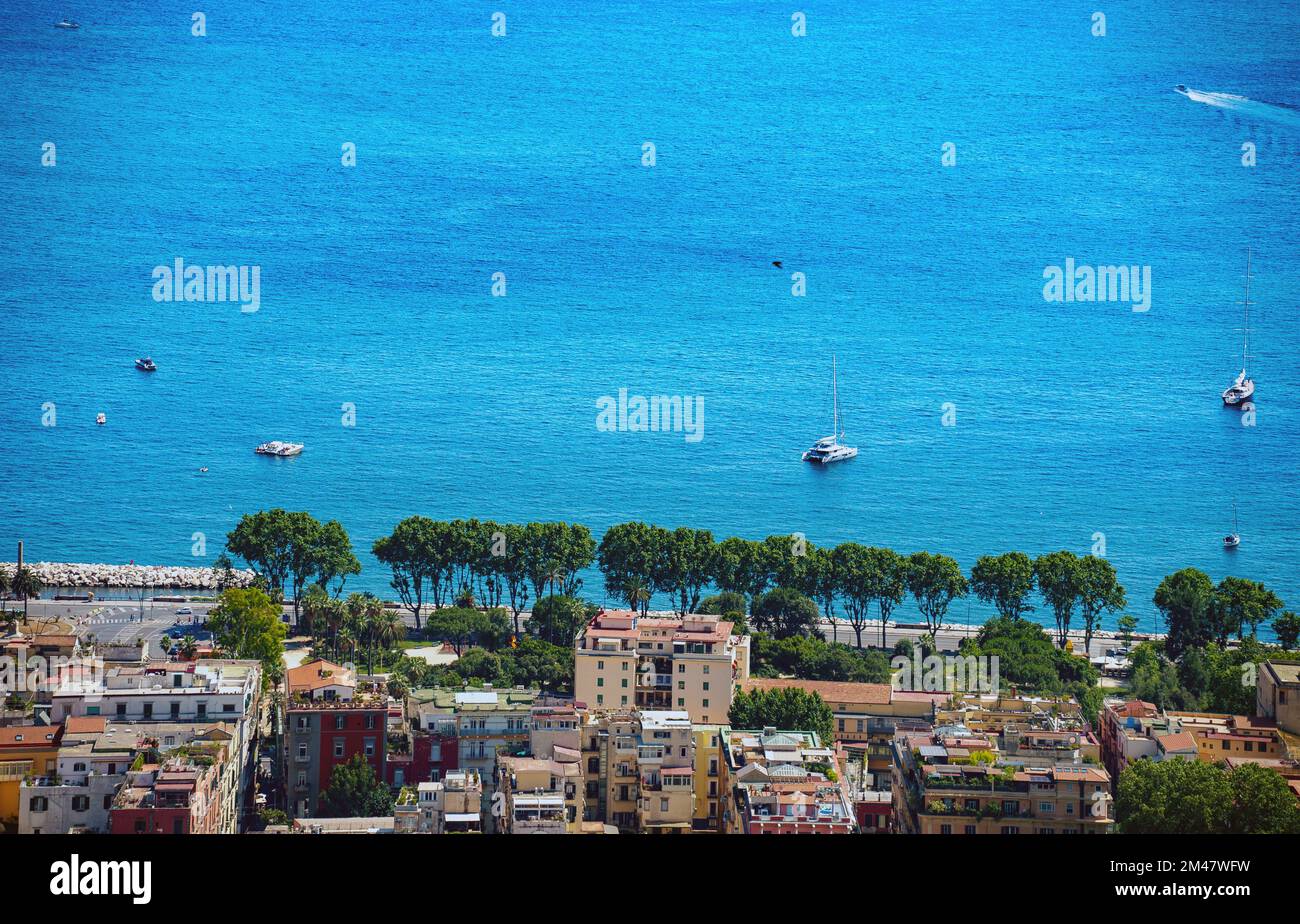 Chiaia affluent neighbourhood on the seafront in Naples, Italy Stock ...