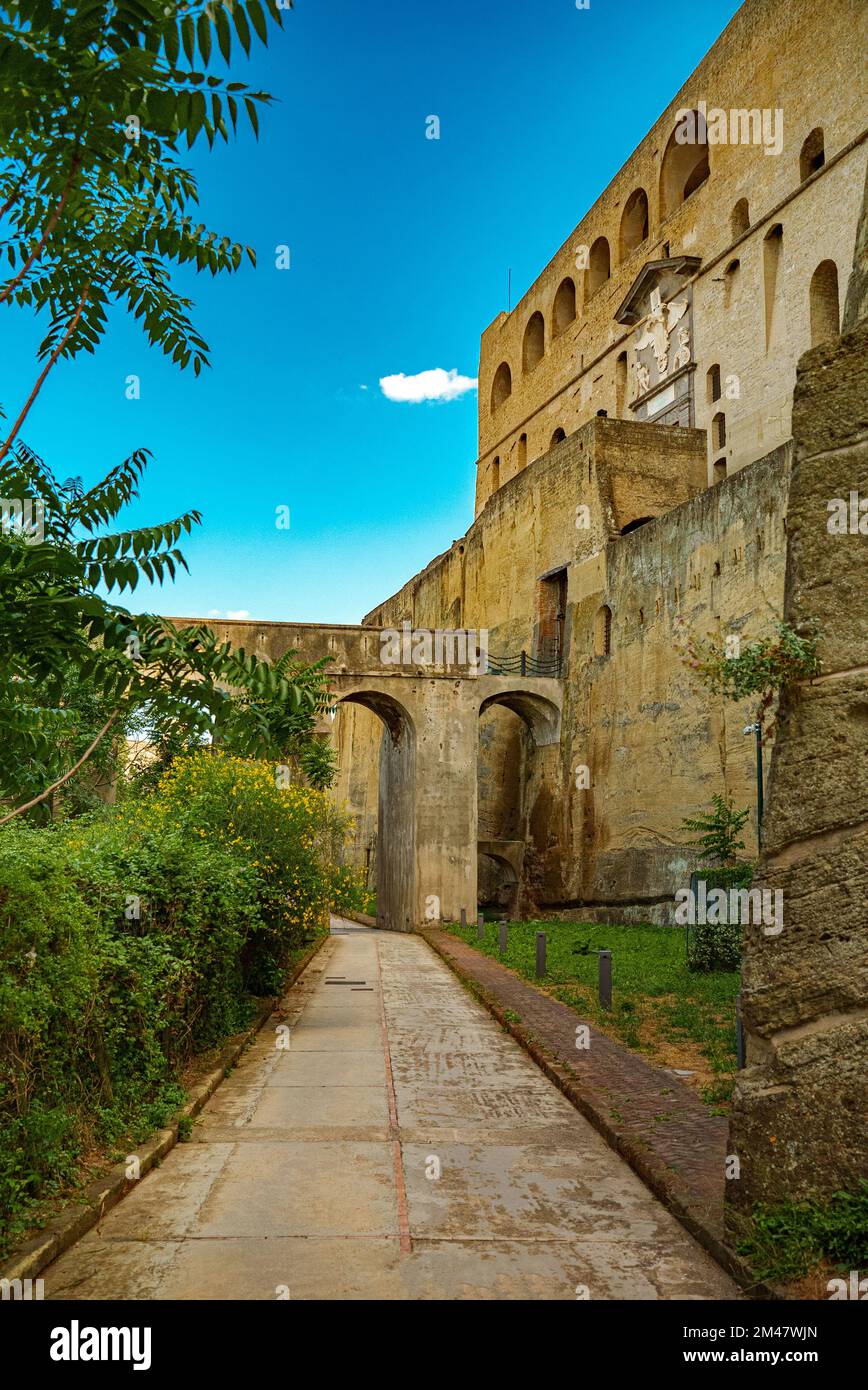 Castle of Sant'Elmo is a medieval castle in Naples, Italy Stock Photo ...