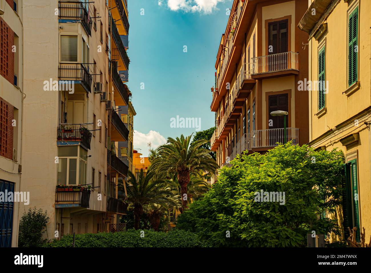Typical italian street in Naples in Italy Stock Photo - Alamy