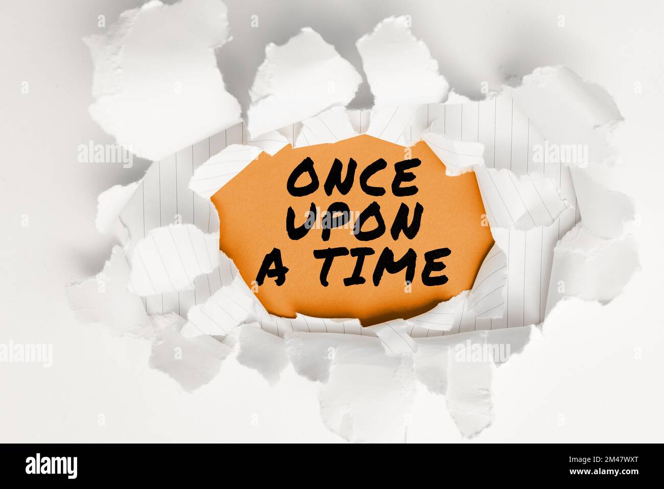 Text showing inspiration Once Upon A Time. Business overview telling ...