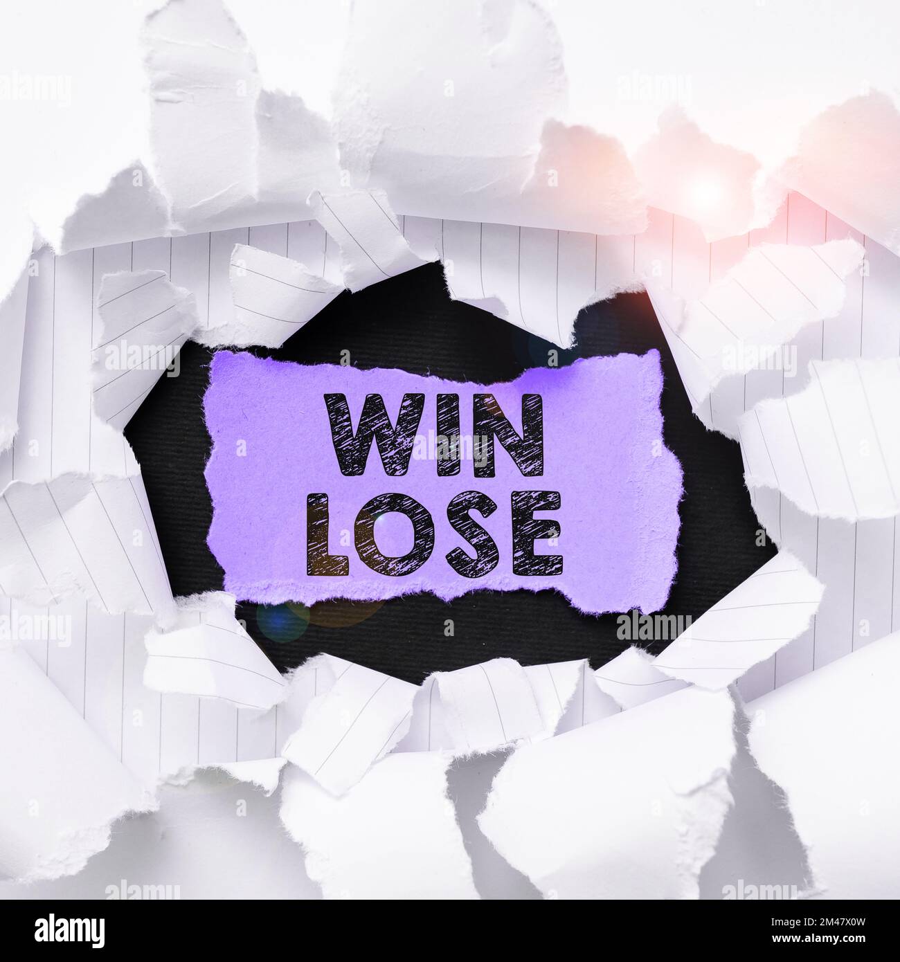 Text caption presenting Win Lose. Business concept Compare ...