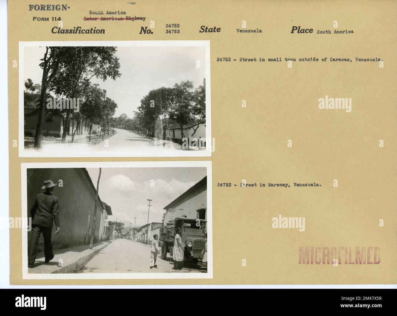 Street in small town outside of Caracas, Venezuela; Street in Maracay ...