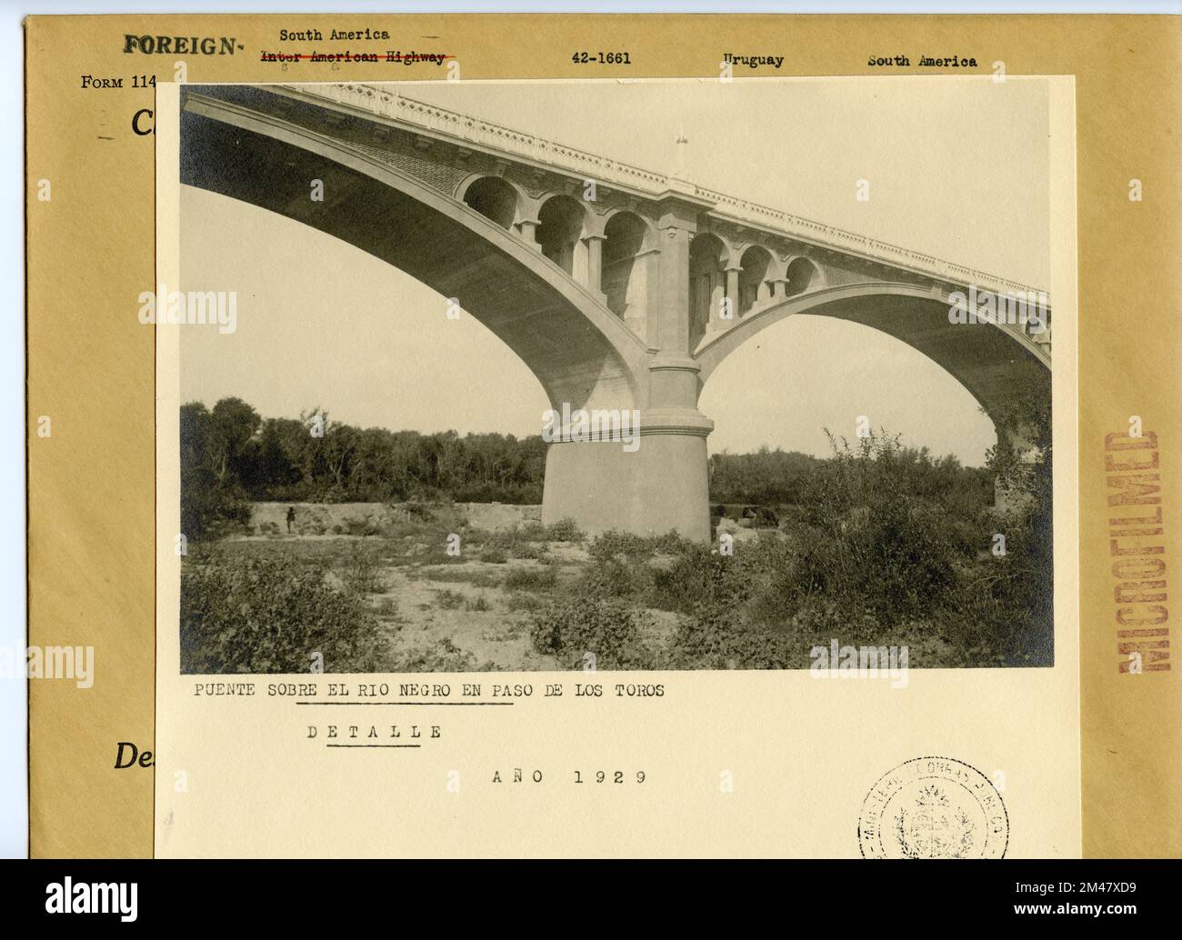 Bridge Over the Black River. Original caption: Puente sobre el Rio ...