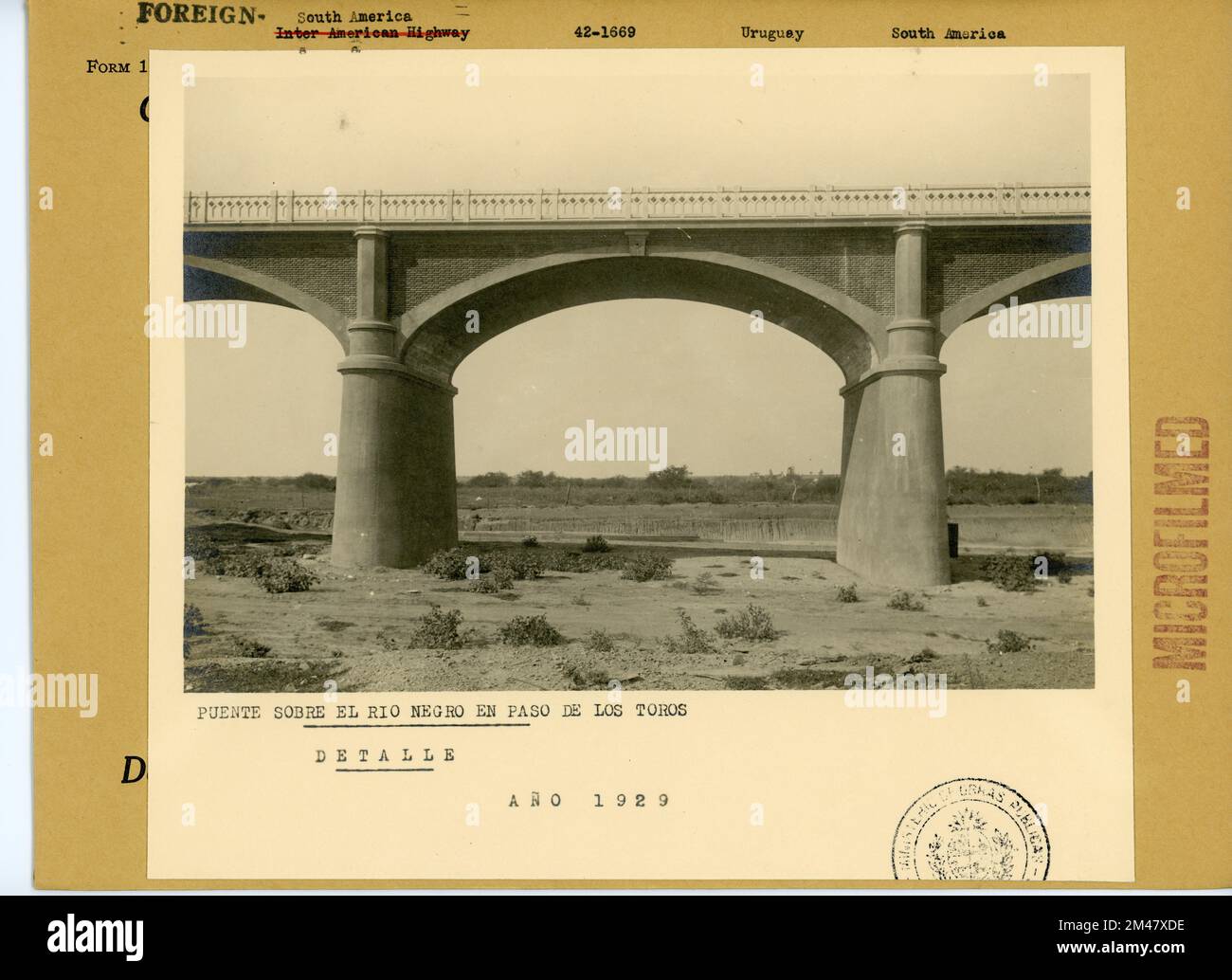 Bridge Over the Black River. Original caption: Puente sobre el Rio ...