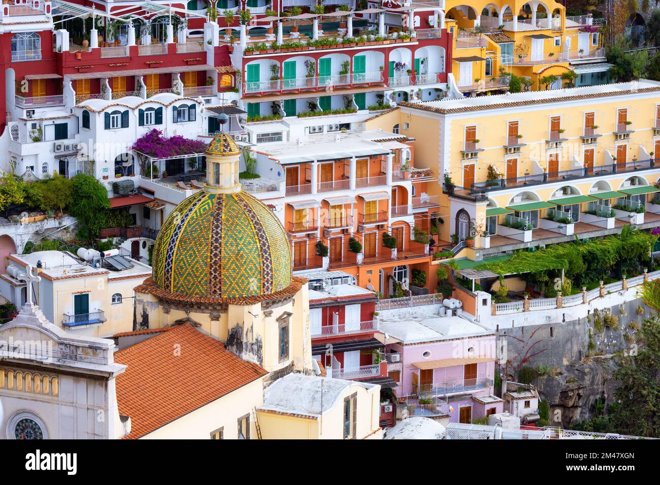 Touristic Town, Positano, on Amalfi Coast, Italy Stock Photo - Alamy