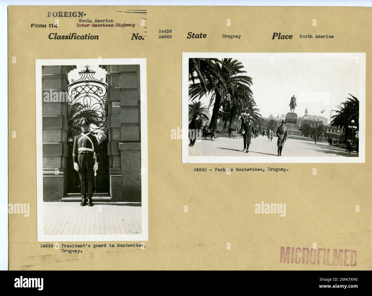 Park and President's Guard, Montevideo, Uruguay. State: Uruguay. Place ...