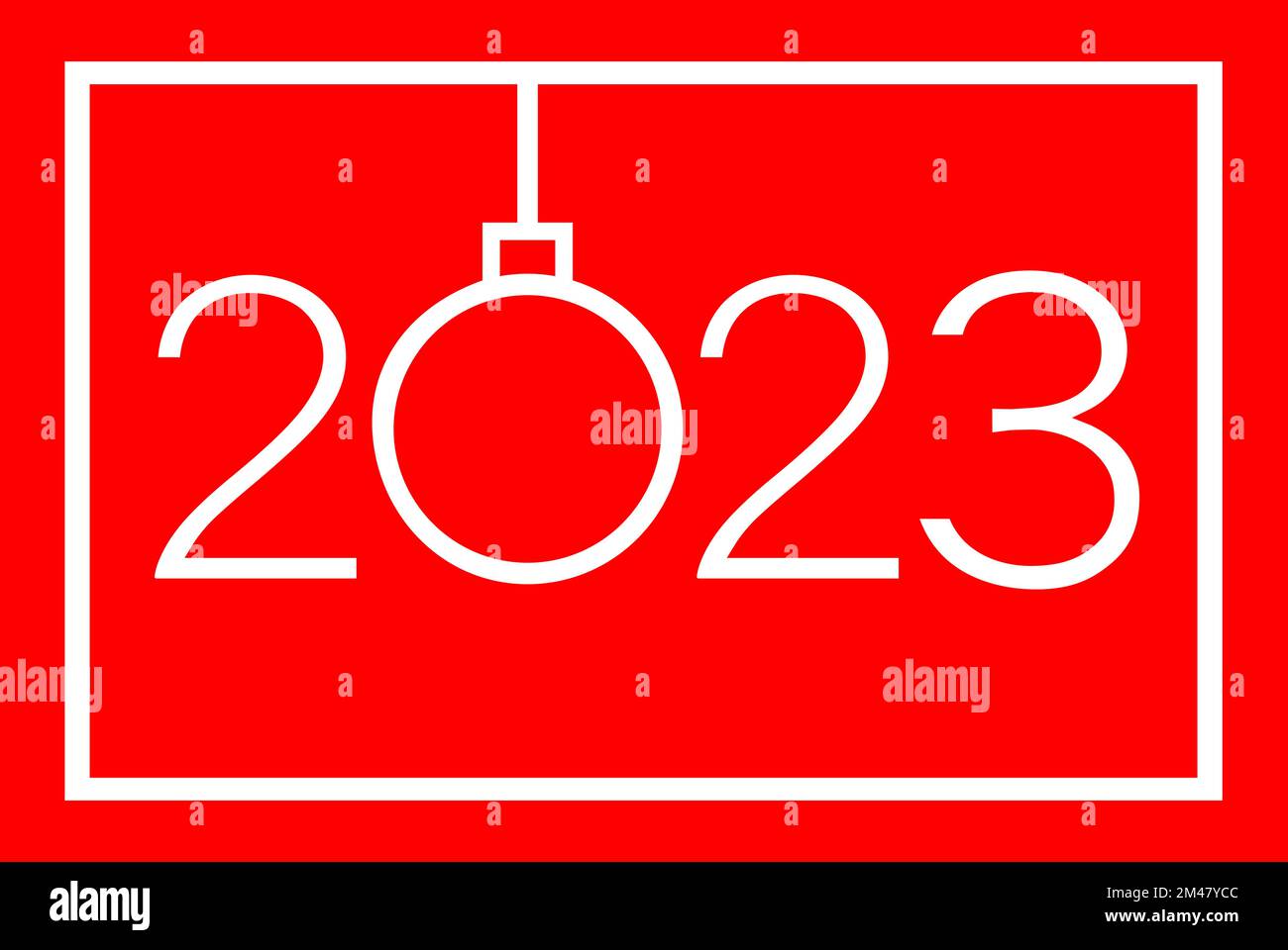 Happy new year 2023 greeting card design. Isolated vector illustration ...