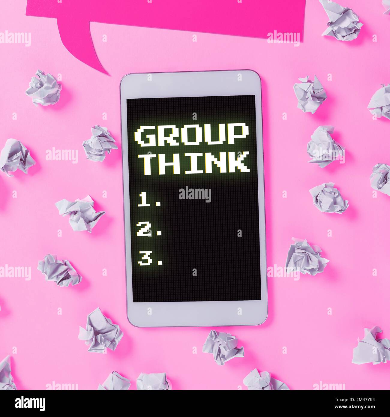 Sign displaying Group Think. Business showcase gather either formally ...