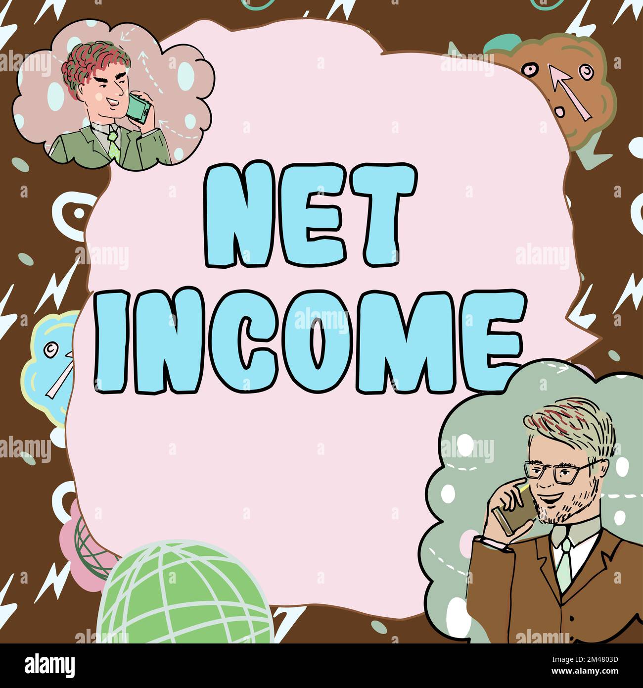 Sign displaying Net Income. Concept meaning the gross income remaining ...