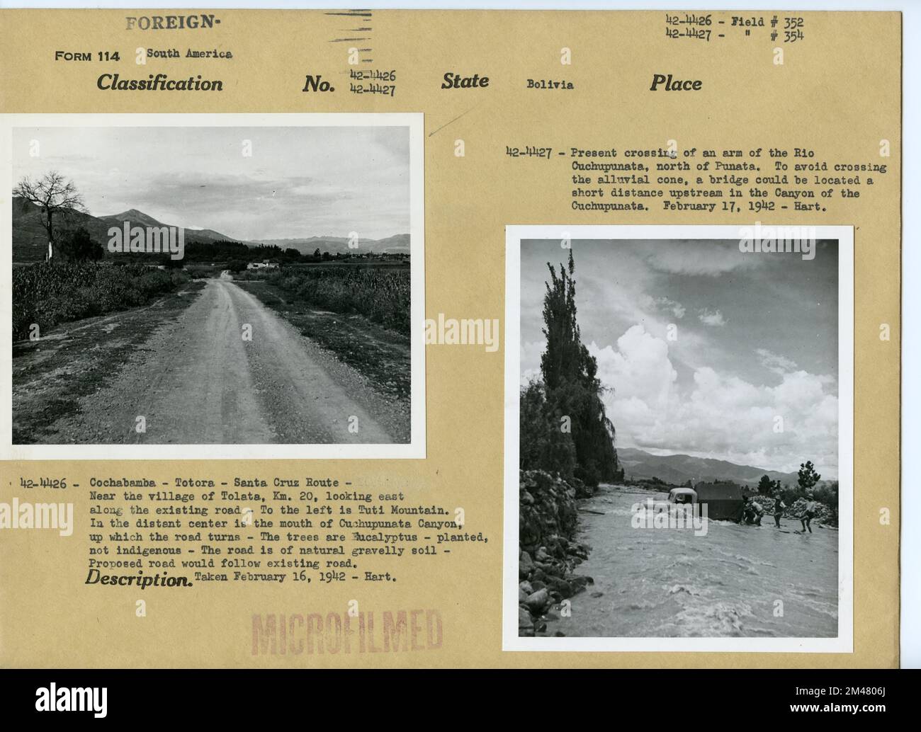 Near the village of Tolata, looking east along the existing road ...