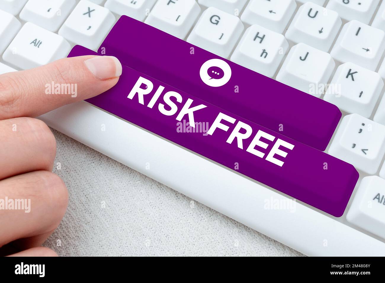 Sign displaying Risk Free. Business concept used to describe something ...