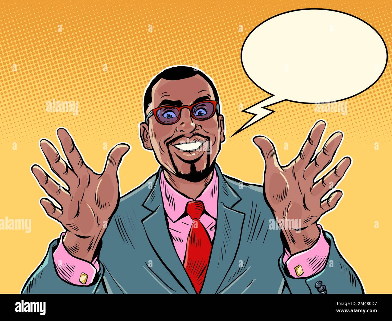 joy greeting african american man hugs, friendly meeting, good friend ...