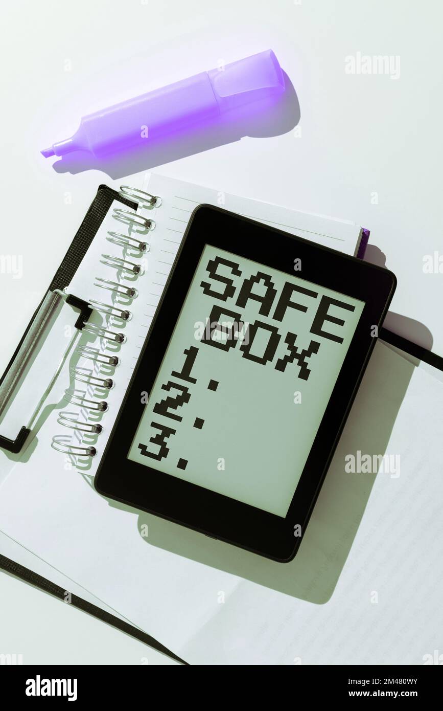 Conceptual display Safe Box. Business concept A small structure where ...