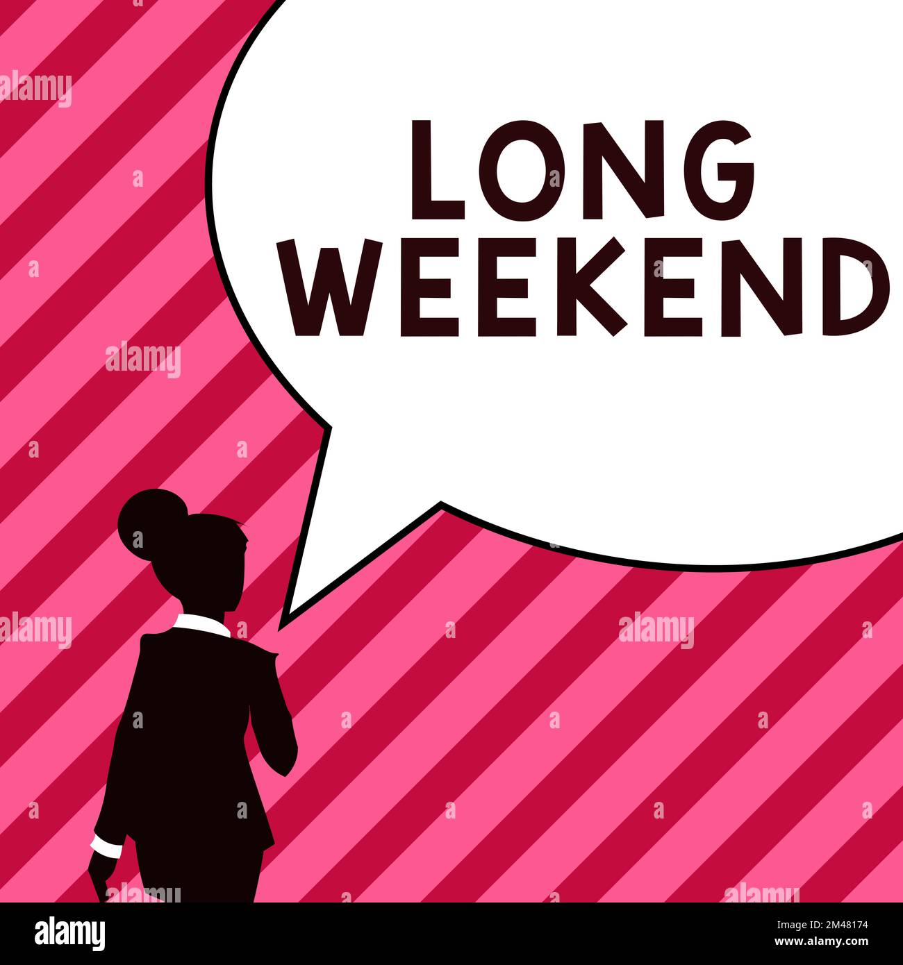 Conceptual caption Long Weekend. Concept meaning prolonged vacation ...