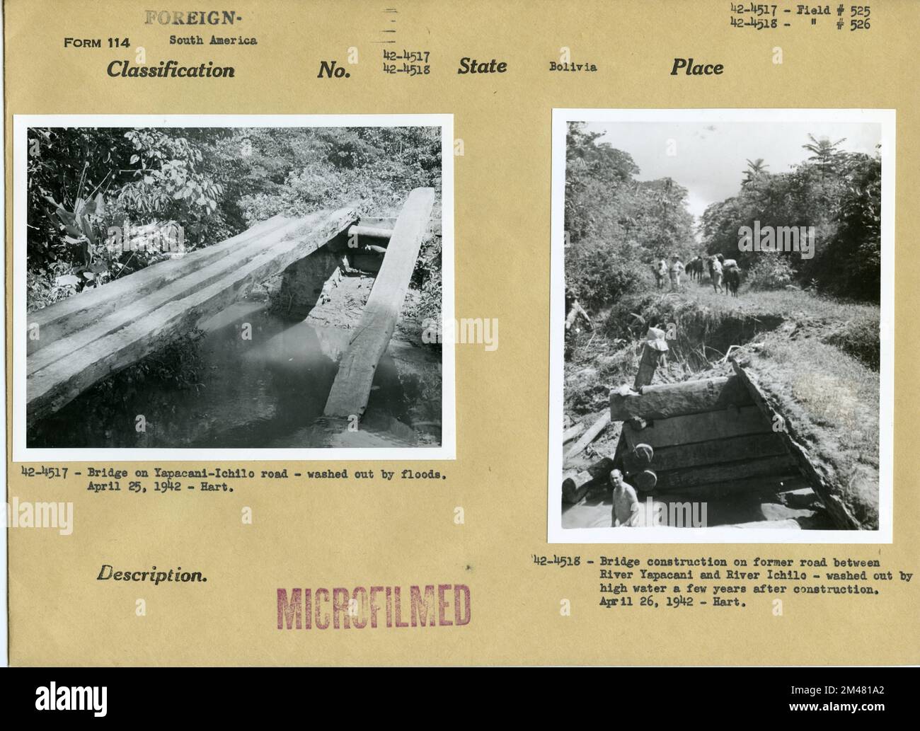 Washed Out Bridge on Yapacani-Ichilo Road; Bridge Construction ...