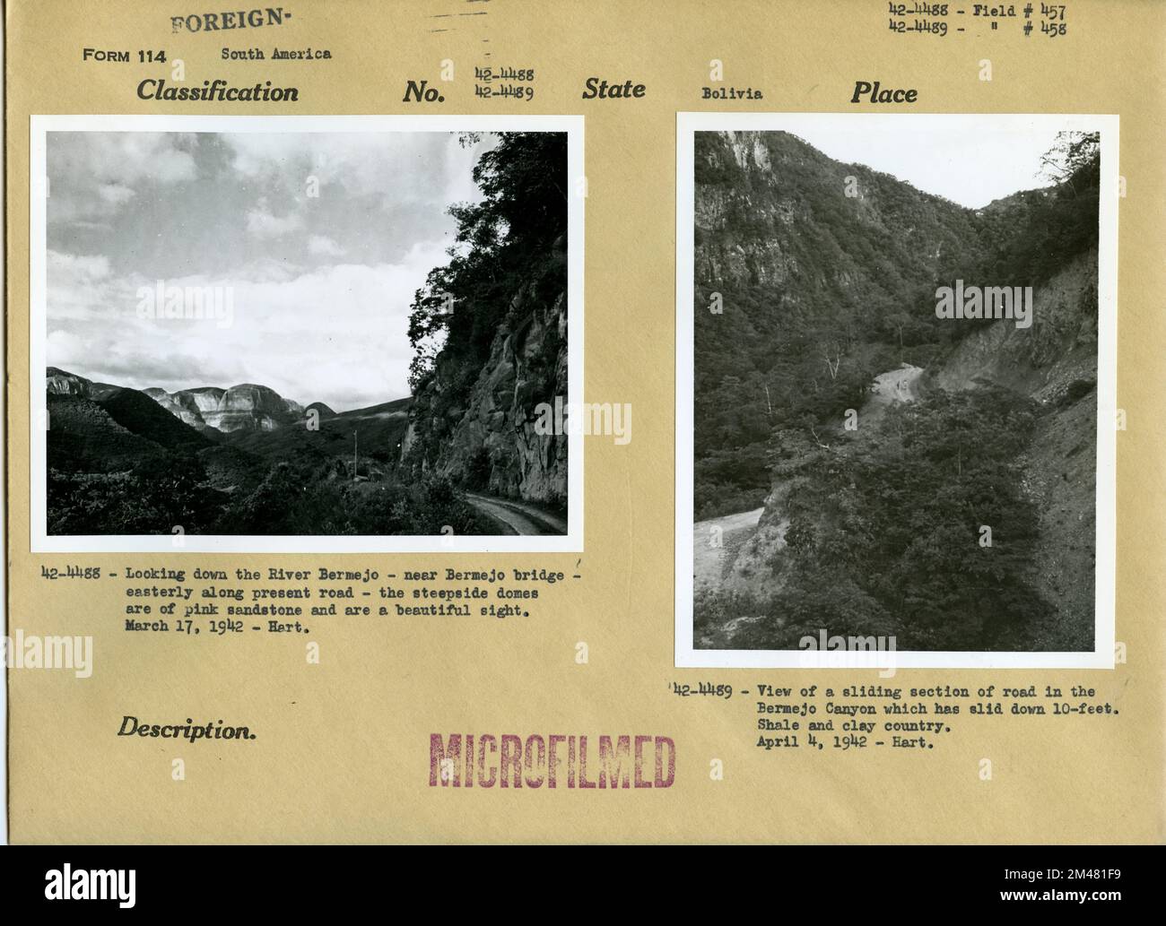 View of the River Bermejo and some Sandstone Formations; View of a ...