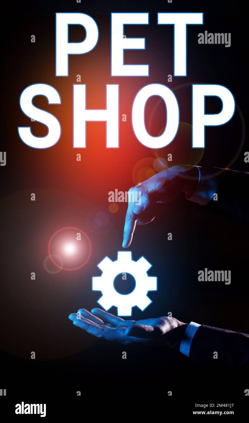 Text showing inspiration Pet Shop. Business idea Retail business that ...