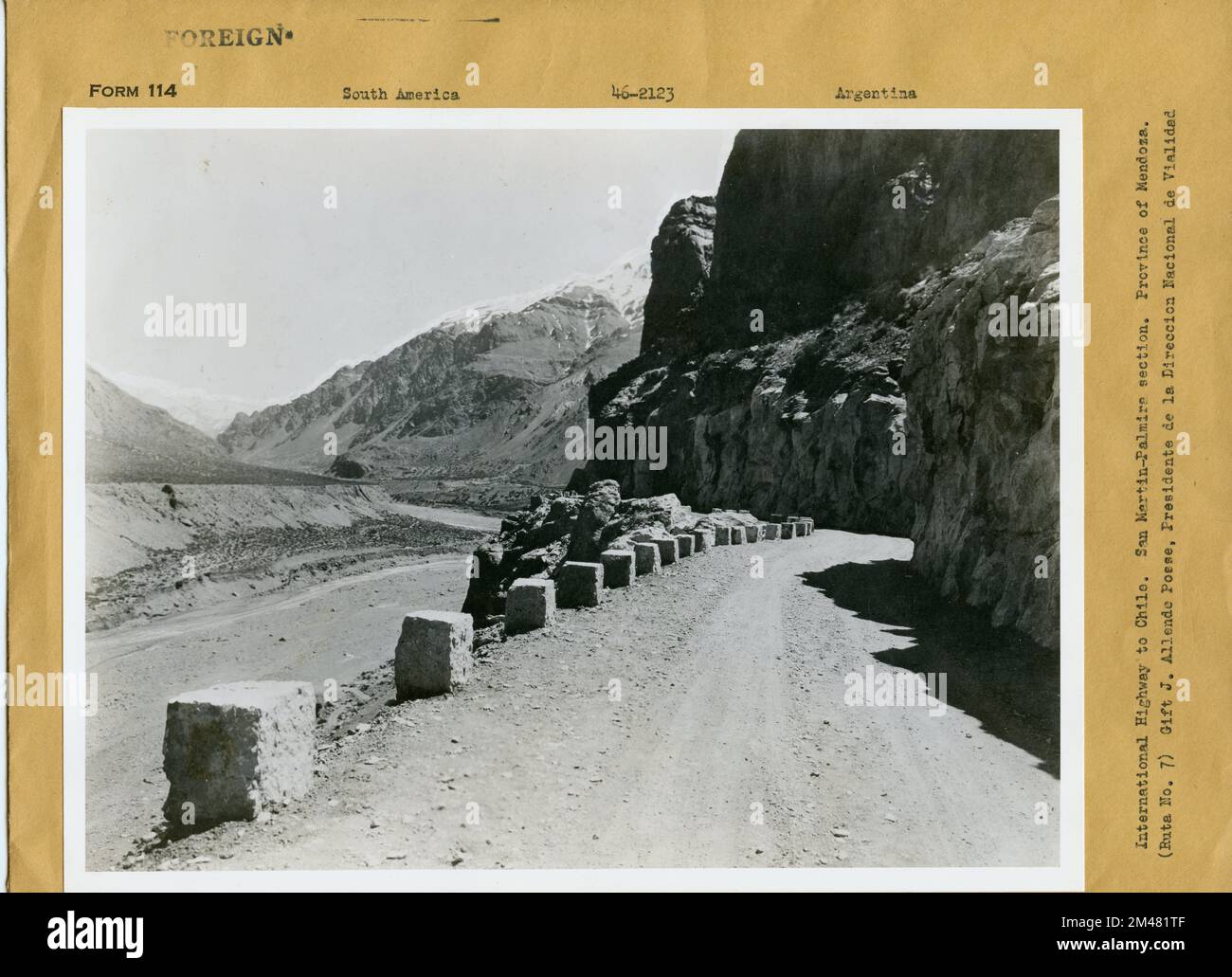 International Highway to Chile. Original caption: International Highway ...