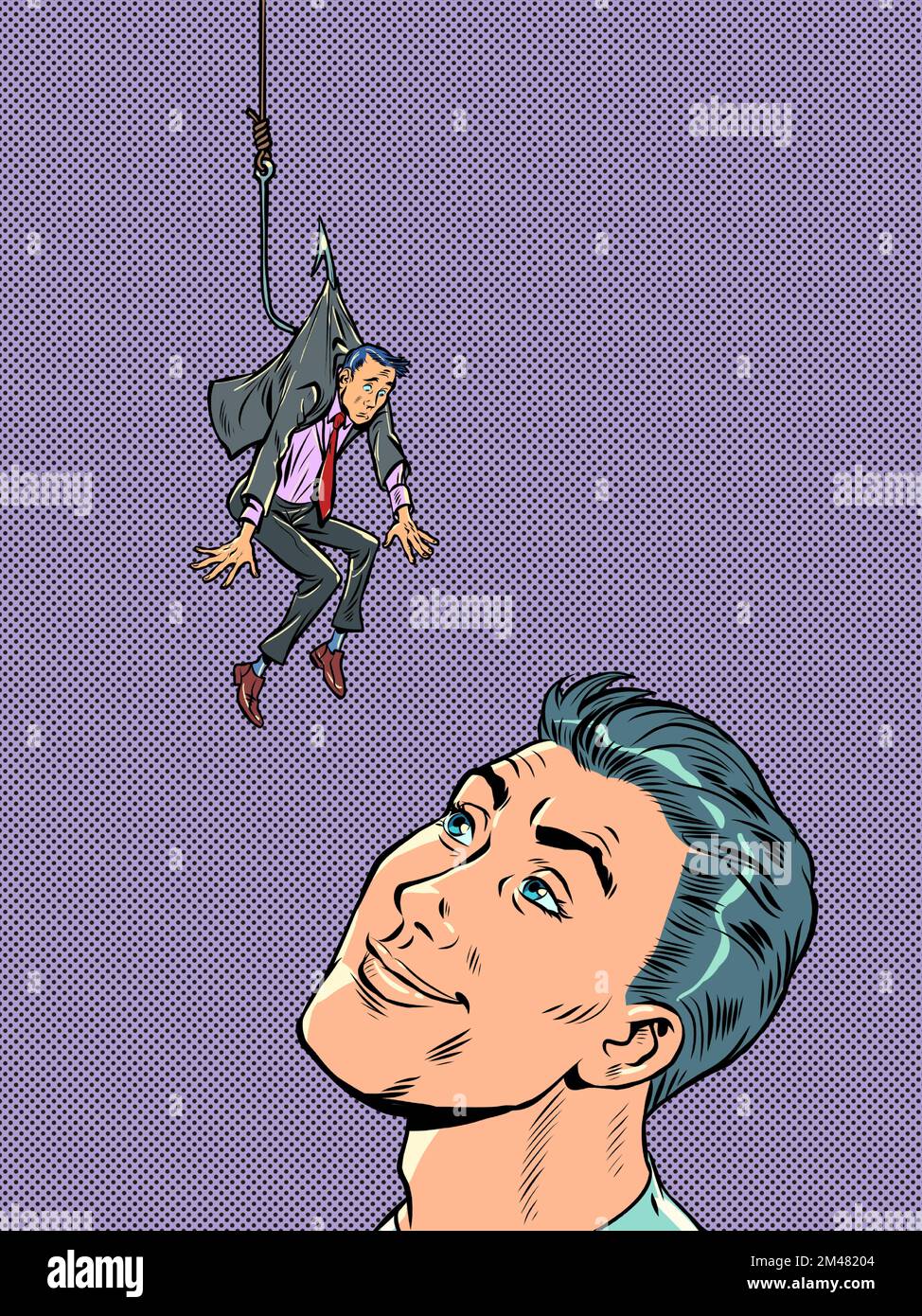 Cartoon man fishing hi-res stock photography and images - Alamy