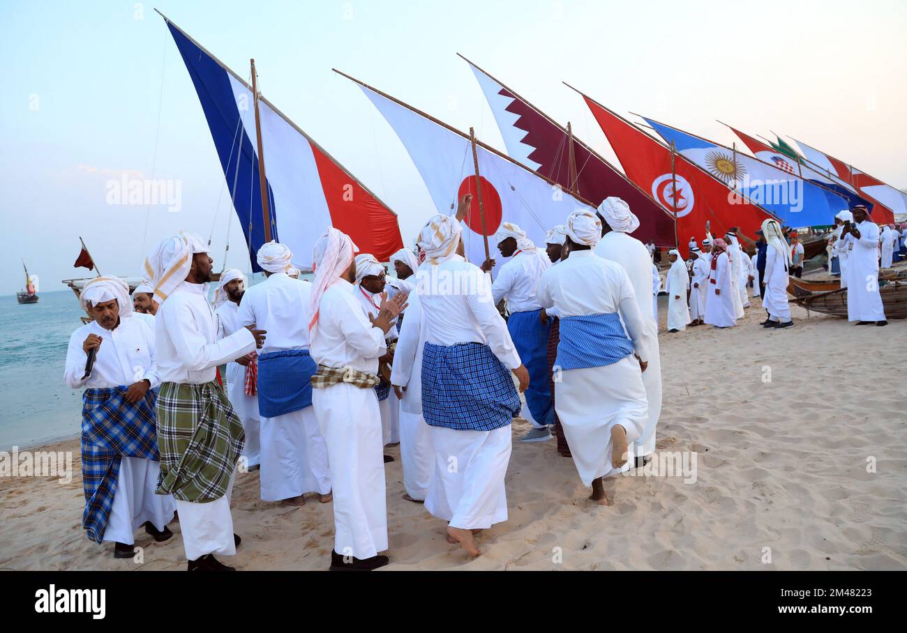 Doha, Qatar. 18th Dec, 2022. December 18, 2022, Doha, Qatar: Sailboats ...