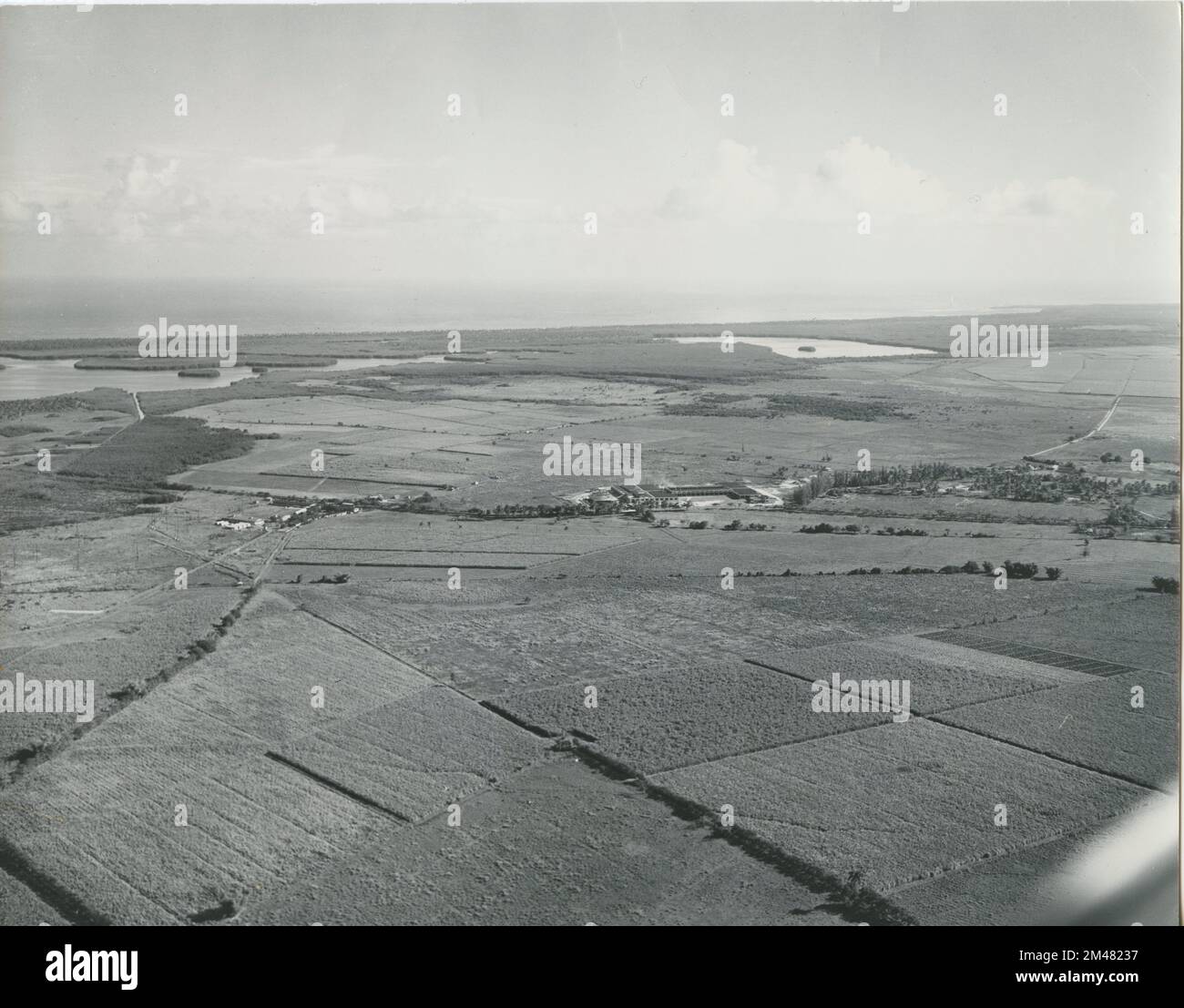 Sugar Lands on North Coast of Puerto Rico. Original caption: Aerial ...