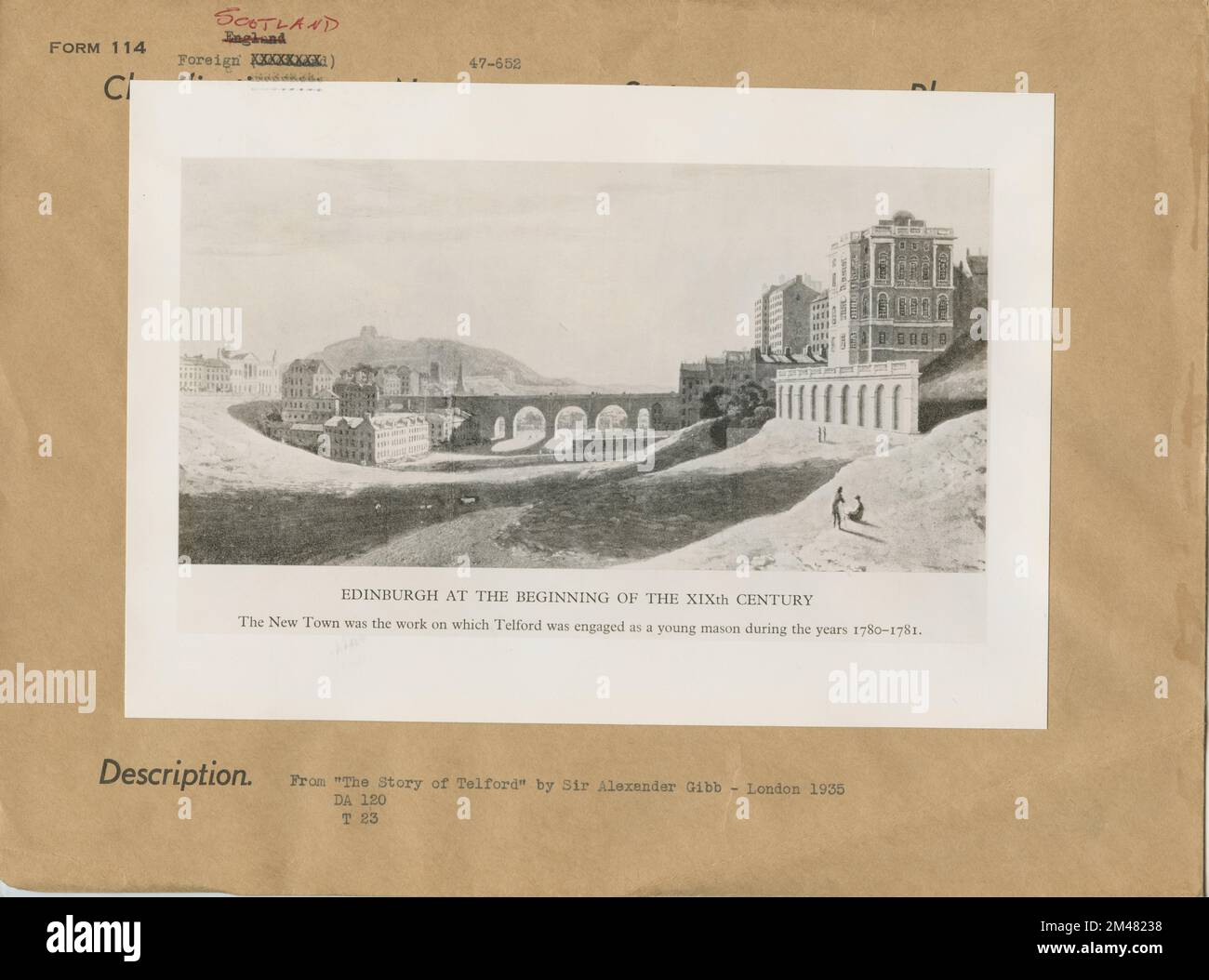 Edinburgh at the Beginning of the XIXth Century. Original caption: The ...