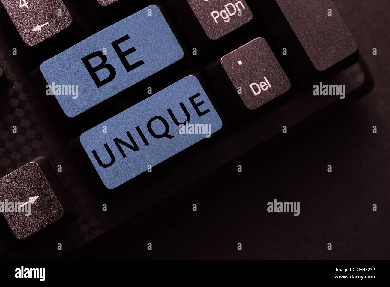 Hand writing sign Be Unique. Business showcase being the only one of ...