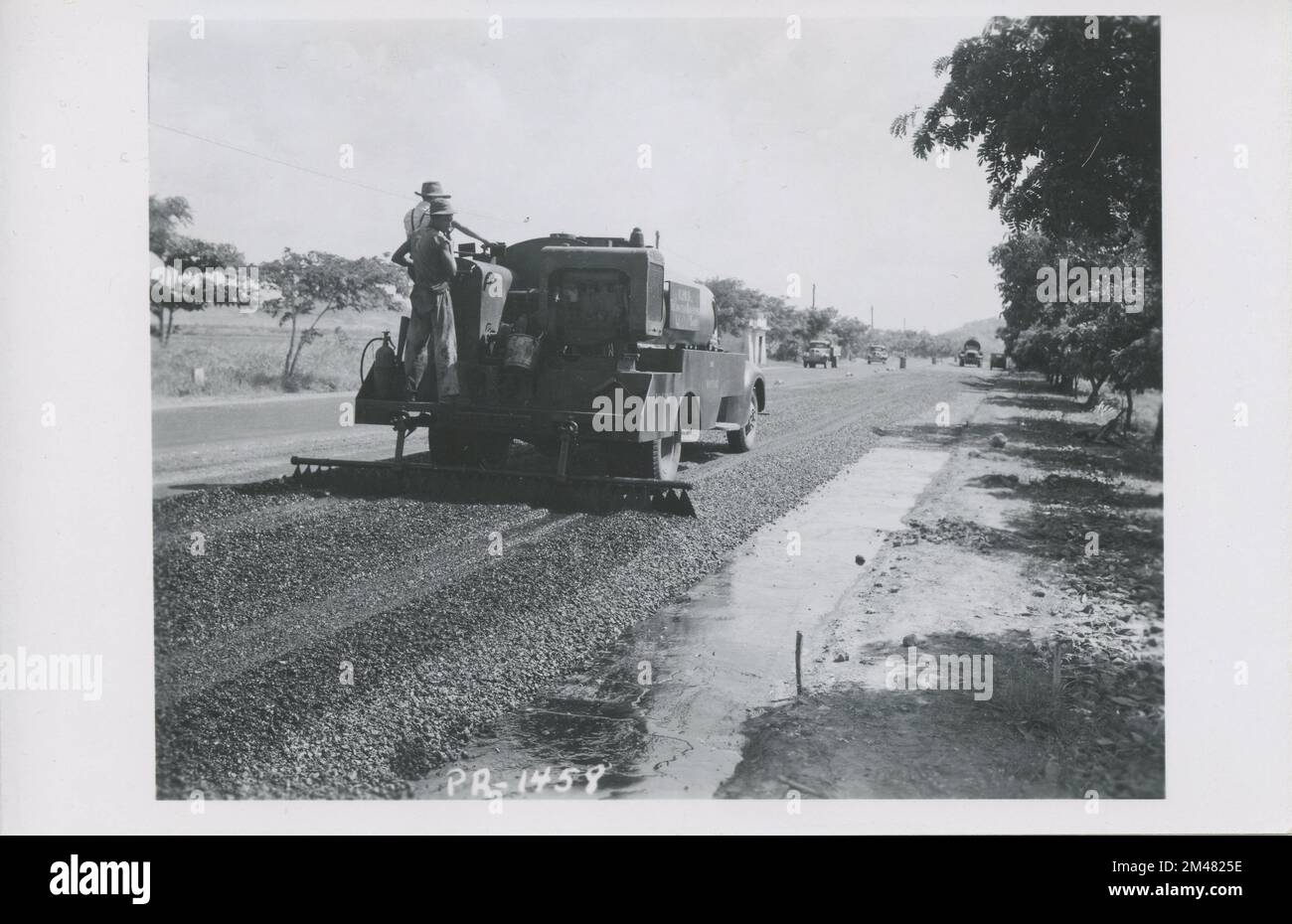 Road Mix Surface - Shooting Emulsified Asphalt. State: Puerto Rico ...