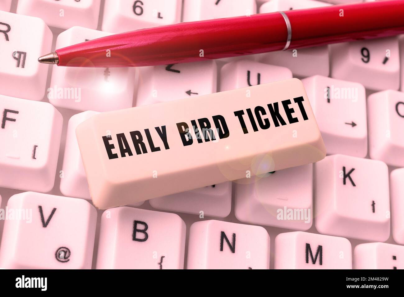 Text sign showing Early Bird Ticket. Business concept Buying a ticket ...