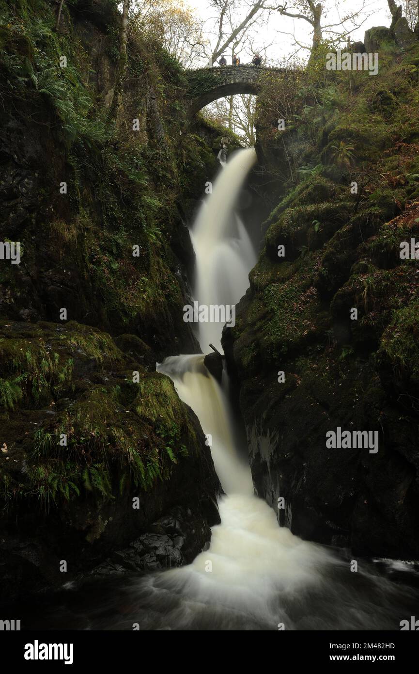 Aira Force, Ullswater. A fall of 66 feet Stock Photo - Alamy