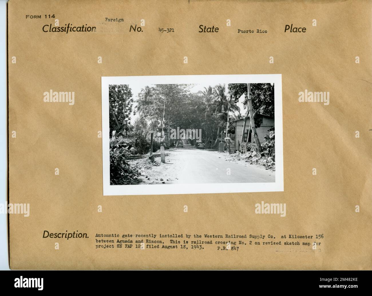 Automatic gate recently installed between Aguada and Rincon. Original ...