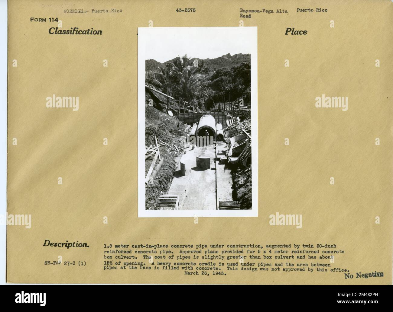 SN-FAP 27-C(1). Original caption: SN-FAP 27-C(1) - 1.8 meter cast-in ...