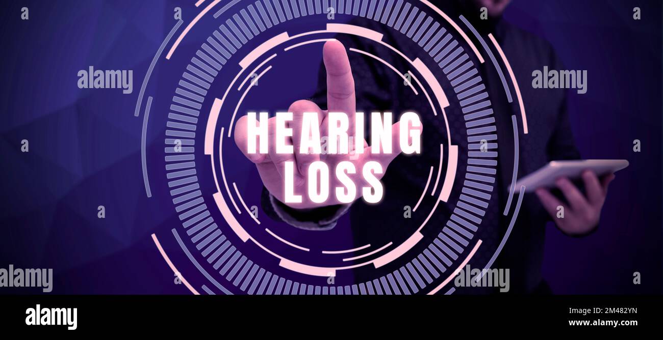 Sign displaying Hearing Loss. Business overview is partial or total ... Sign displaying Hearing Loss. Business overview is partial or total ...