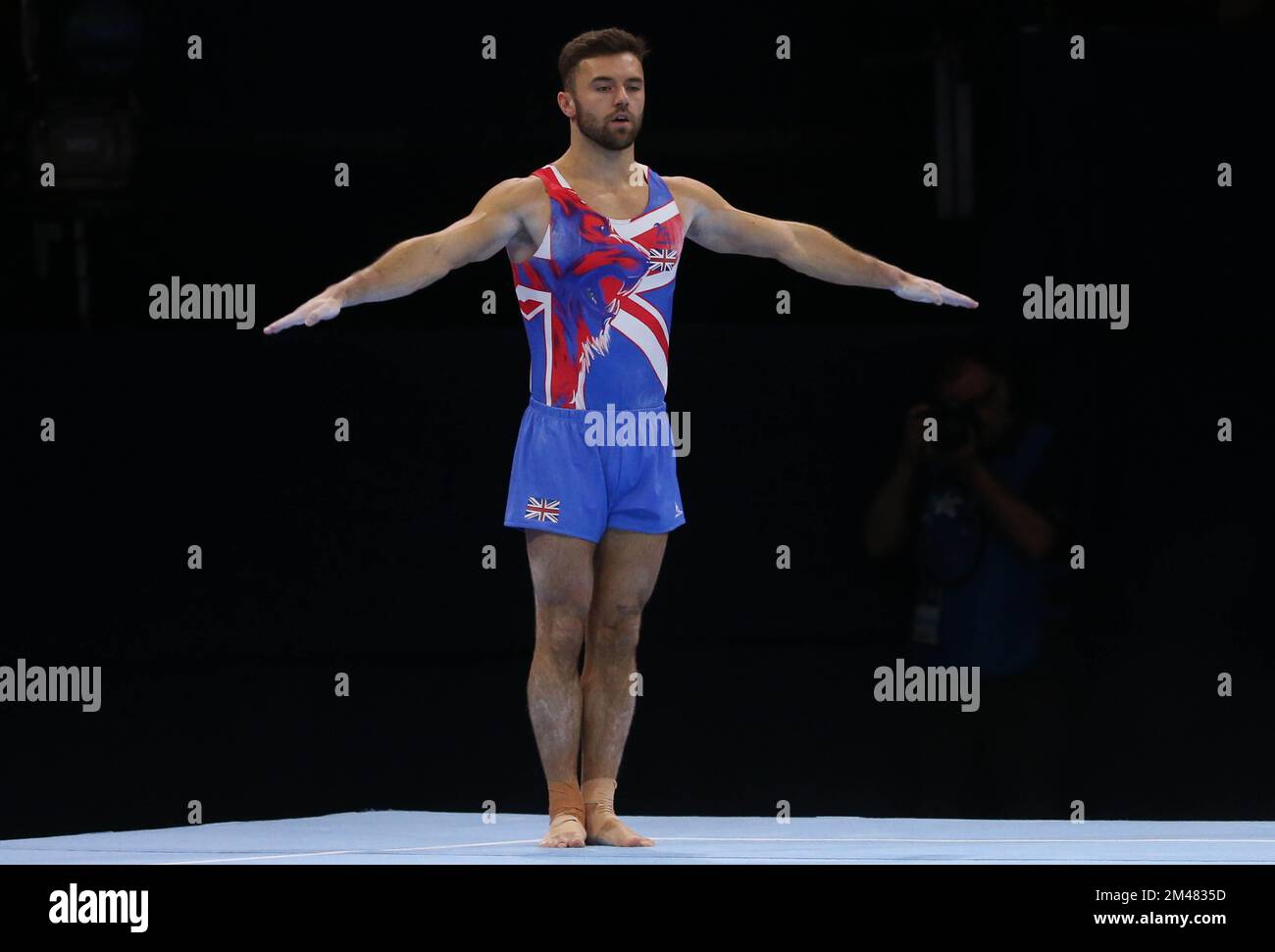 REGINI-MORAN Giarnni of Great Britain during the MEN'S FLOOR EXERCISE FINAL at the European ...