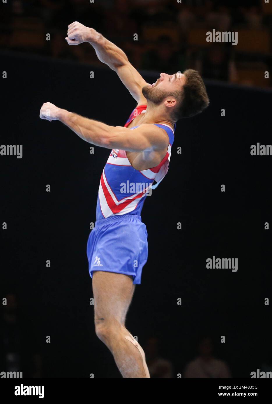REGINI-MORAN Giarnni of Great Britain during the MEN'S FLOOR EXERCISE ...