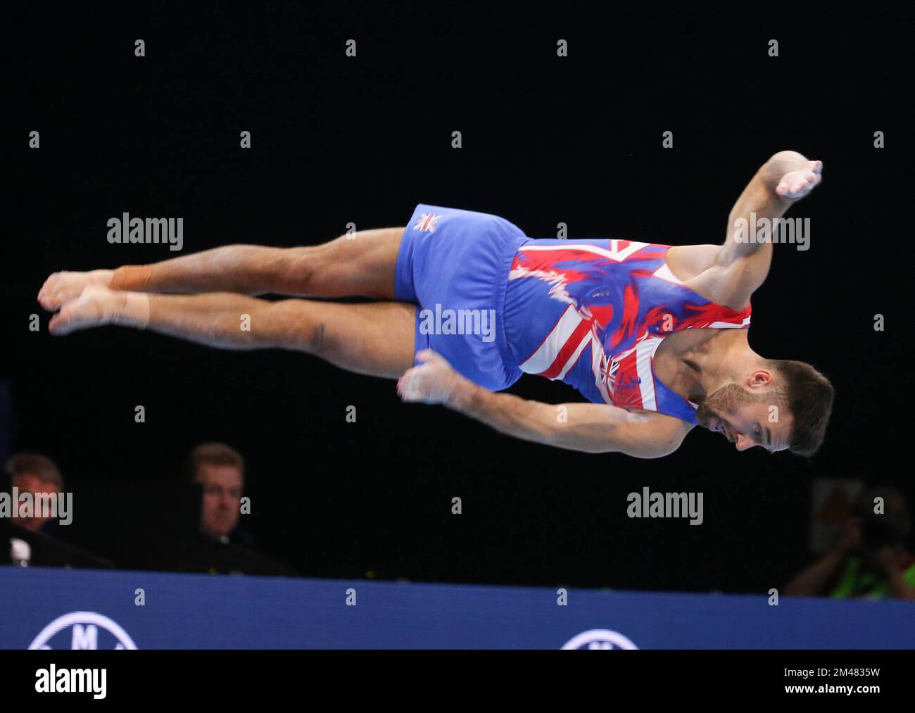 REGINI-MORAN Giarnni of Great Britain during the MEN'S FLOOR EXERCISE ...