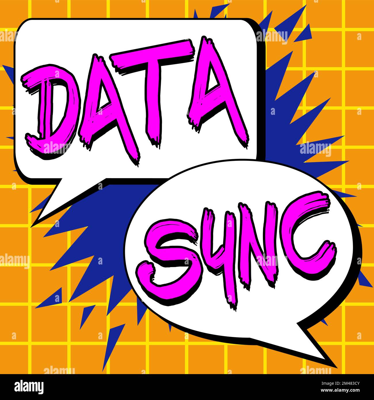 Handwriting text Data Sync. Internet Concept data that is continuously ...