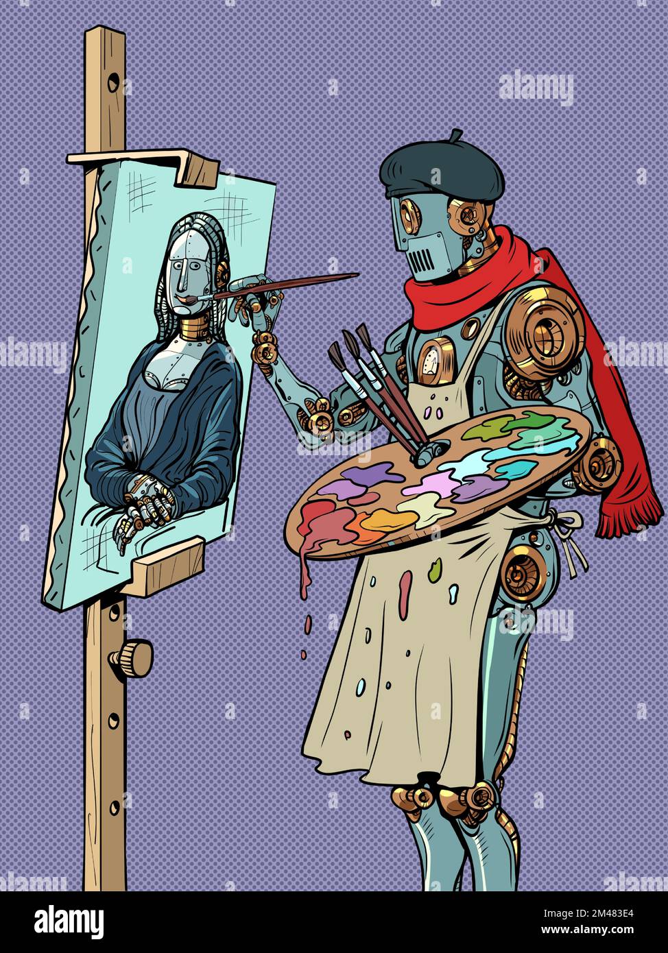 Ai robot artwork hi-res stock photography and images - Alamy