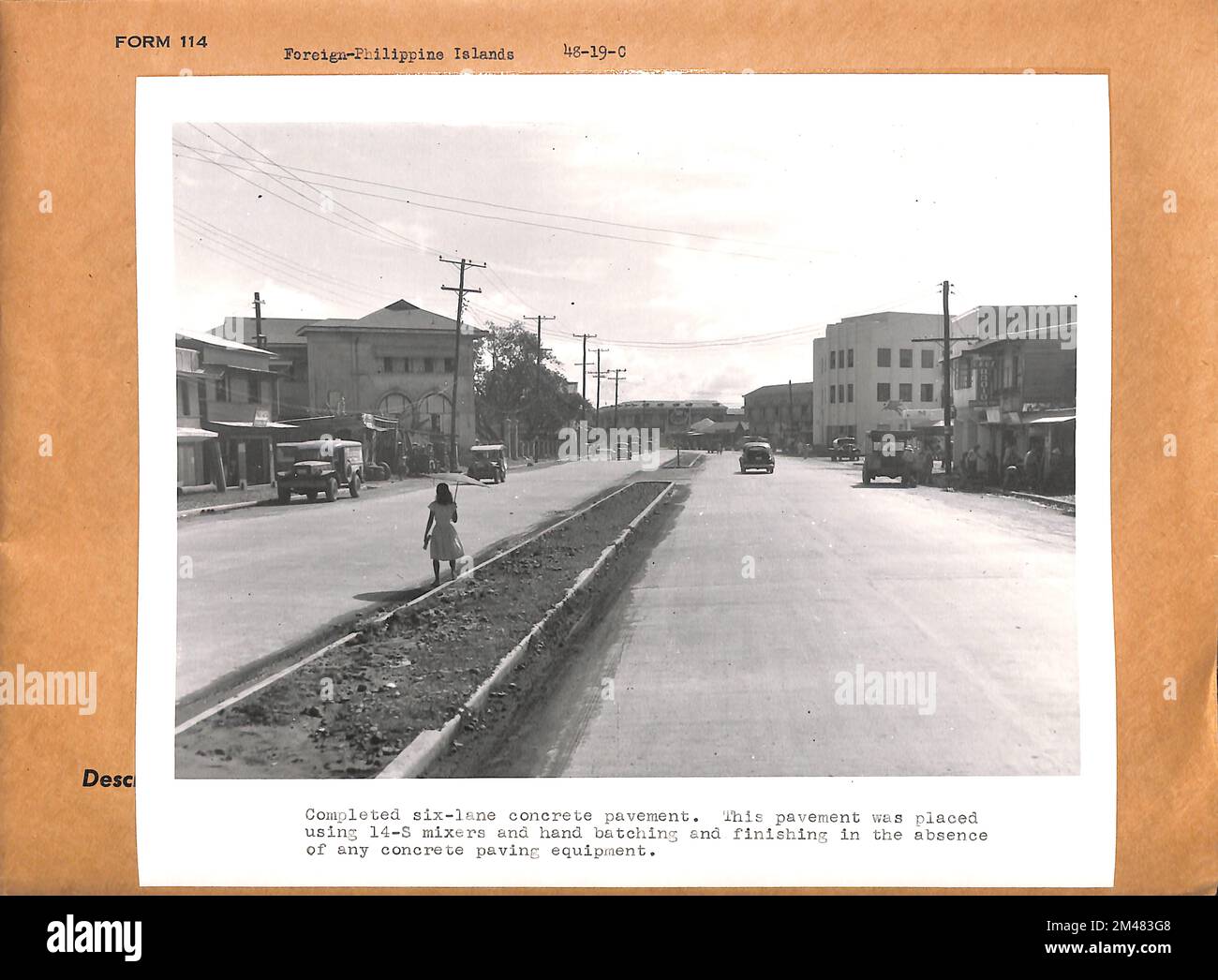 Completed Six-land Concrete Pavement. Original caption: This pavement ...
