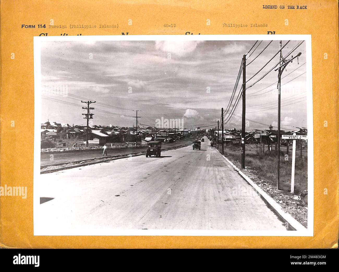 Quezon Boulevard in Manila, Showing One Roadway of the Divided Roadway ...