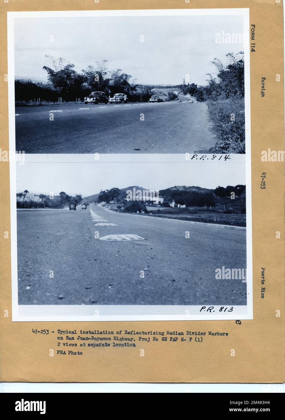 Reflectorizing Median Divider Markers. Original caption: Typical ...