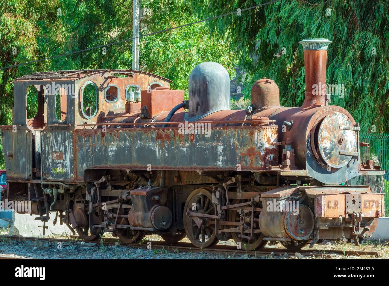 Old and rusty steam locomotive, Pinhão, Douro Valley, Portugal Stock ...