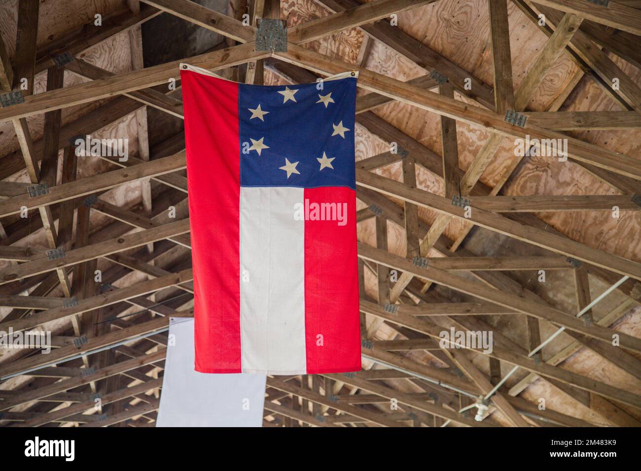 A flag hanging from the ceiling Stock Photo - Alamy