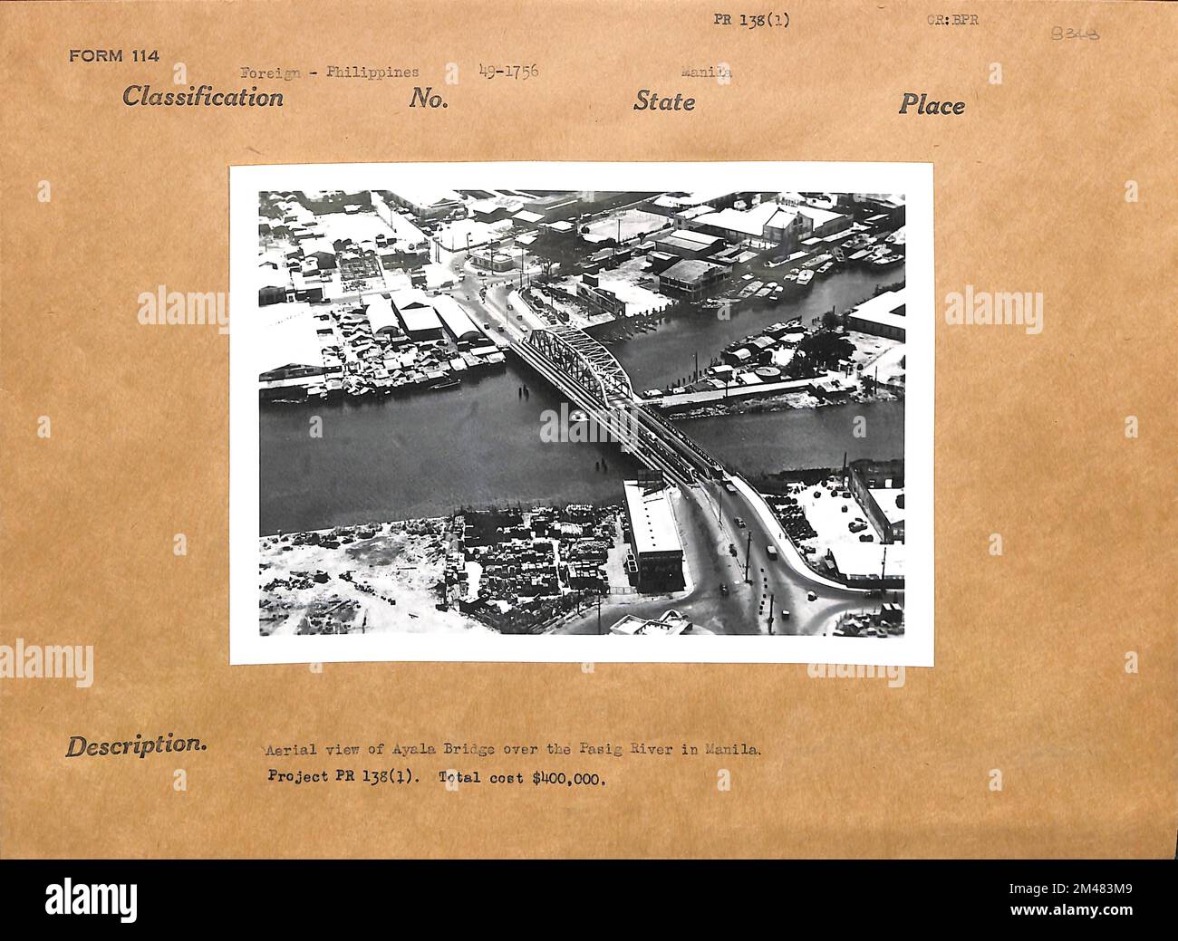 Aerial View of Ayala Bridge Over Pasig River in Manila. Original ...