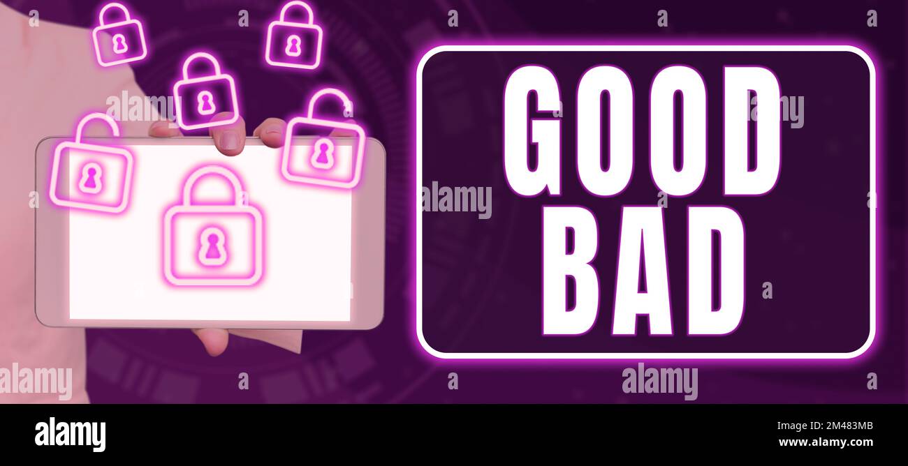 Conceptual caption Good Bad. Concept meaning to seem to be going to ...