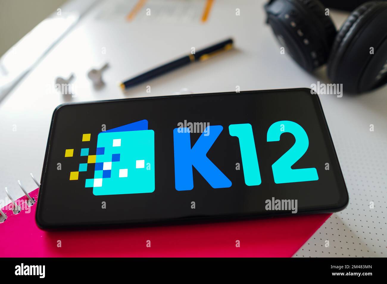 Brazil. 19th Dec, 2022. In this photo illustration, the K12 Inc. logo ...