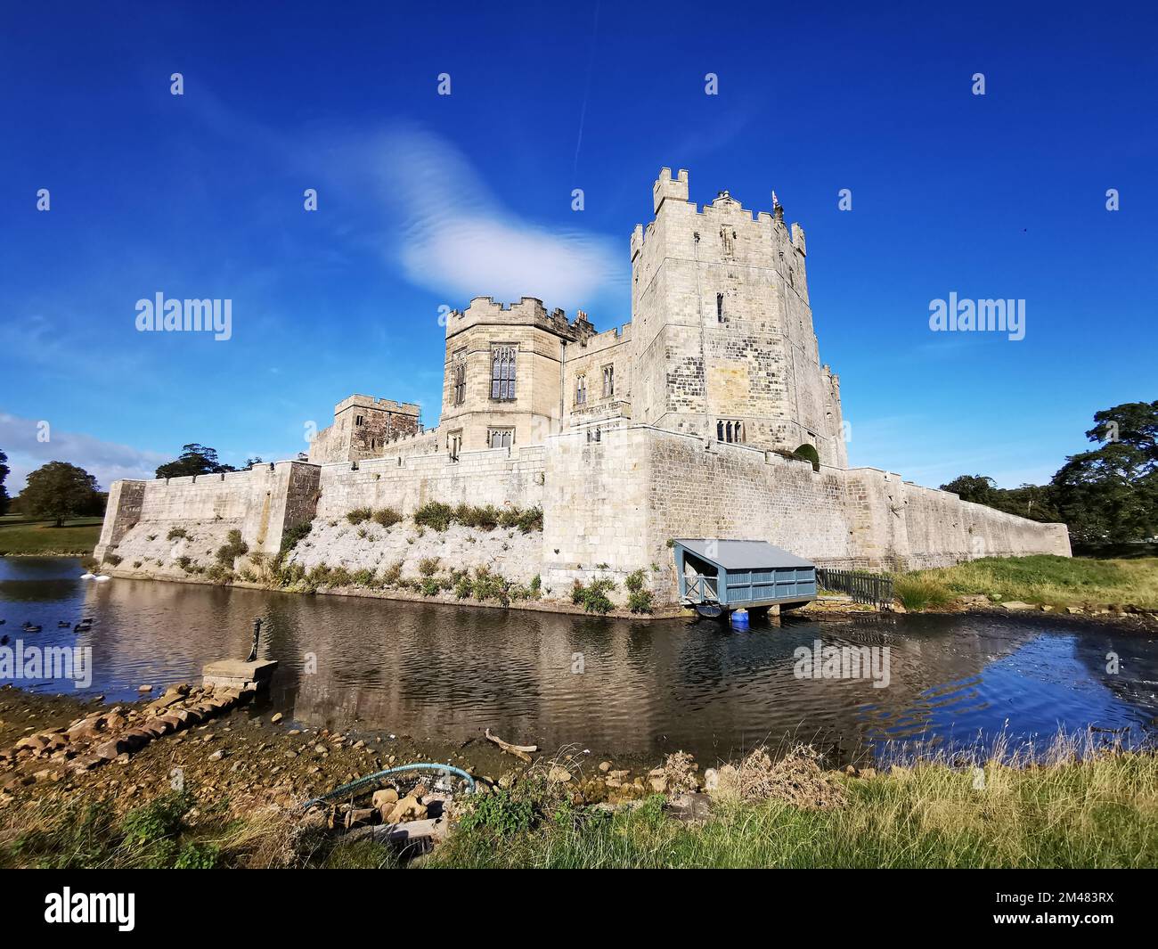 The Leeds Castle on the riverside against the blue sky Stock Photo - Alamy
